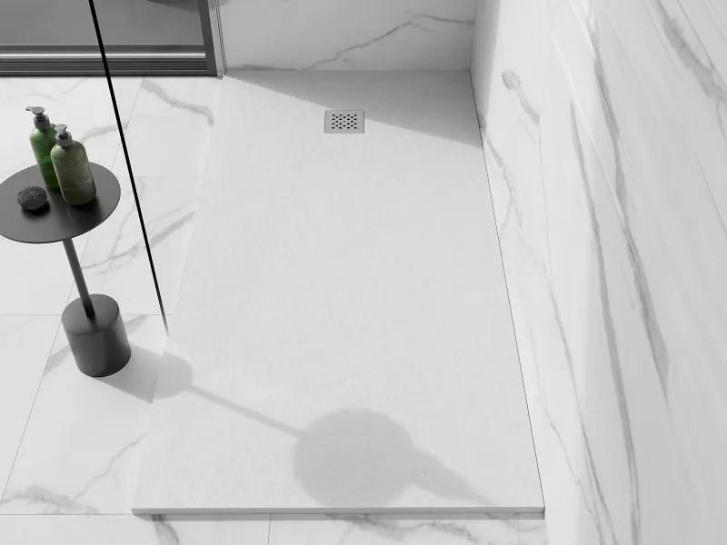 Mexen Stone+, obdélníková vanička z minerálního kompozitu 200 x 100 cm, bílá, 44101018