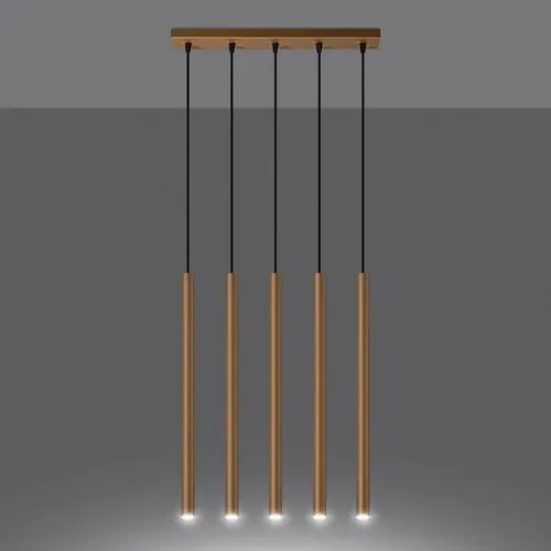 Závěsná lampa SOLLUX PASTELO 5L zlatá G9 5x8W bez žárovky SL.1173