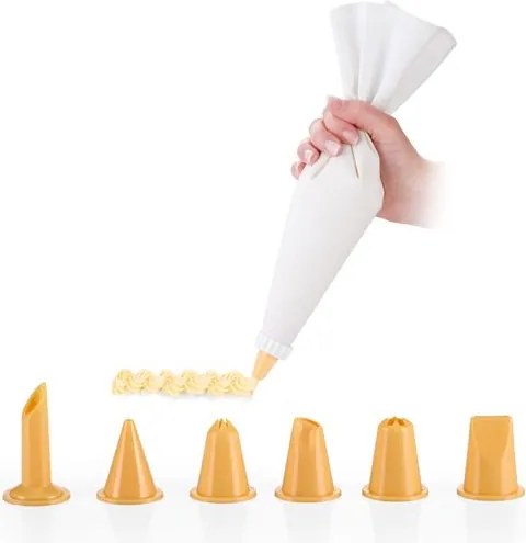 TESCOMA Zdobicí sáček DELÍCIA 35 cm, plátěný, 6 trysek