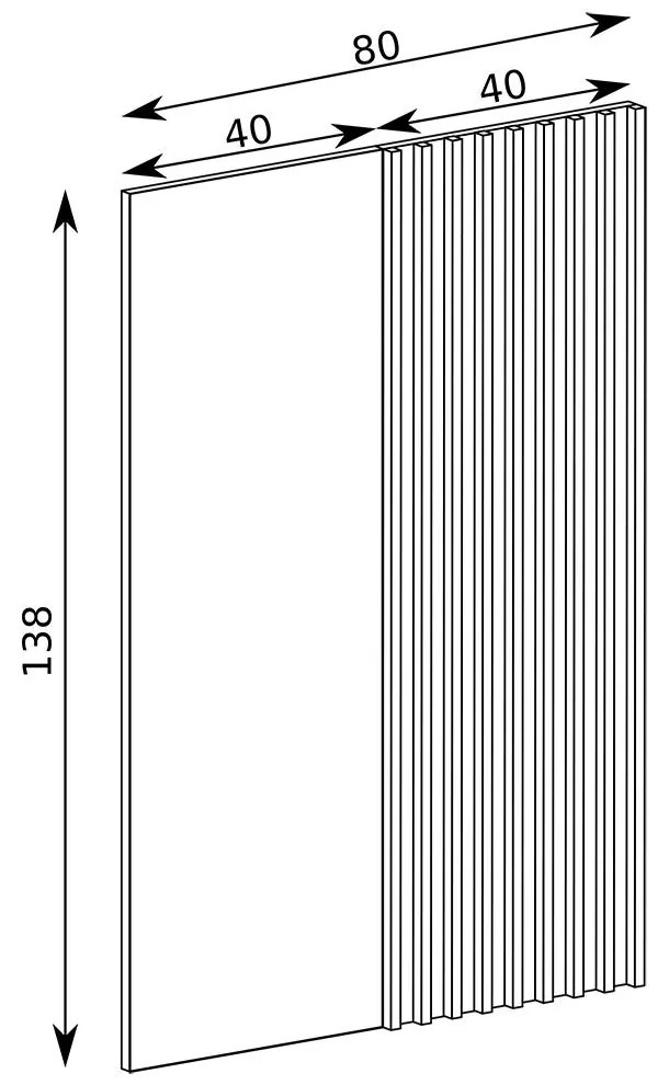 CALI | dekorativní panel C-11 s lamelami | artisan/černá
