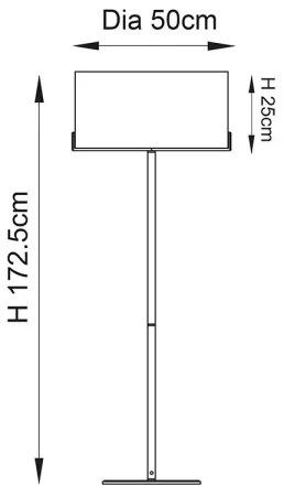 Endon 72634 - Stojací lampa HAYFIELD 1xE27/40W/230V hnědá/šedá