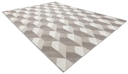 koberec FLAT 48624/686 SISAL 3d kostka velikost 140x200 cm | krásné koberce cz