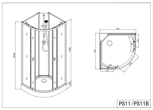 RAKOUSKÝ produkt - Sprchový box BALATON  90x90x203