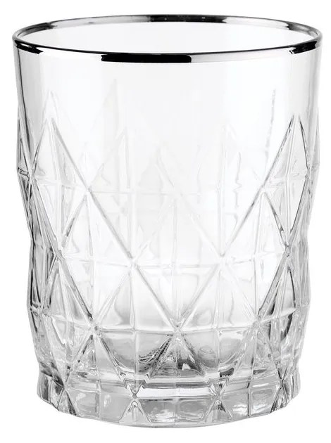 UPSCALE Sada sklenic na vodu 345 ml 6 ks - stříbrná