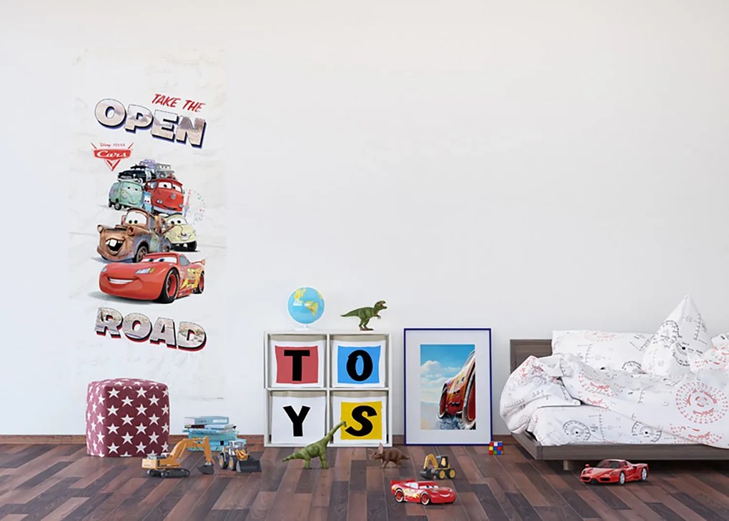 Dětská vliesová fototapeta na zed' Auta Volná Cesta, Disney | 90 x 202 cm | DFTDNV 5476