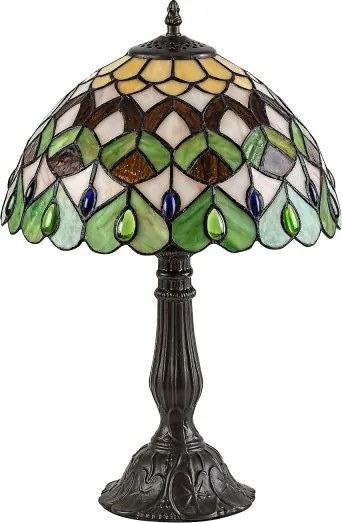 Brilagi - Tiffany vitrážová stolní lampa MARGARET 1xE27/40W/230V