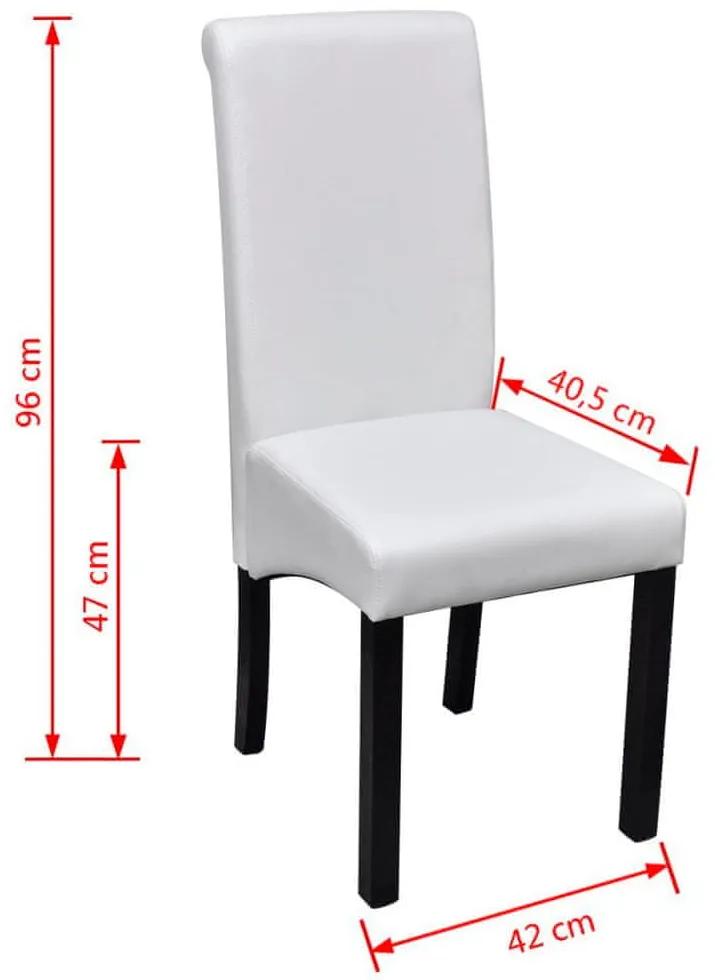 Petromila Jídelní židle 2 ks bílé umělá kůže