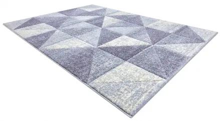 koberec FEEL 5672/17944 Trojúhelníky béžový/fialový velikost 160x220 cm | krásné koberce cz