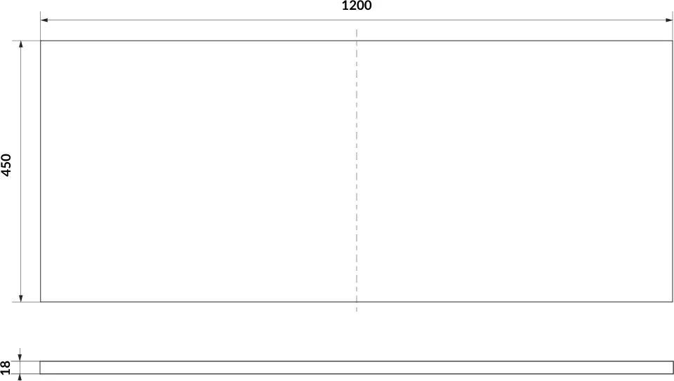 Cersanit Tirso, deska na koupelnovou skříňku 1200x450x18 mm, zelená matná, S1015-021