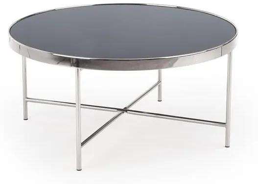 Konferenční stolek Masako (lesklá černá + stříbrná). 1048875