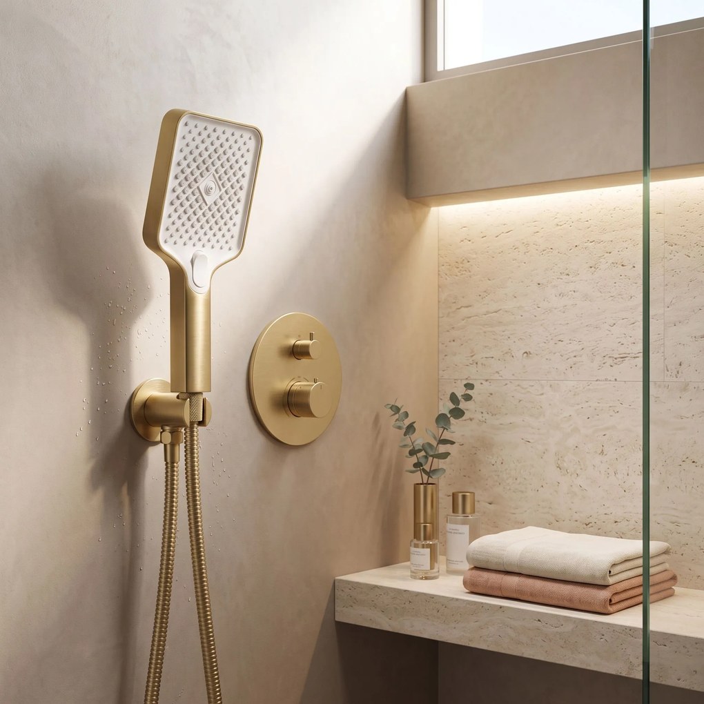 Rea, Sprchová hlavice REA JS-031 BRUSH GOLD, REA-03905