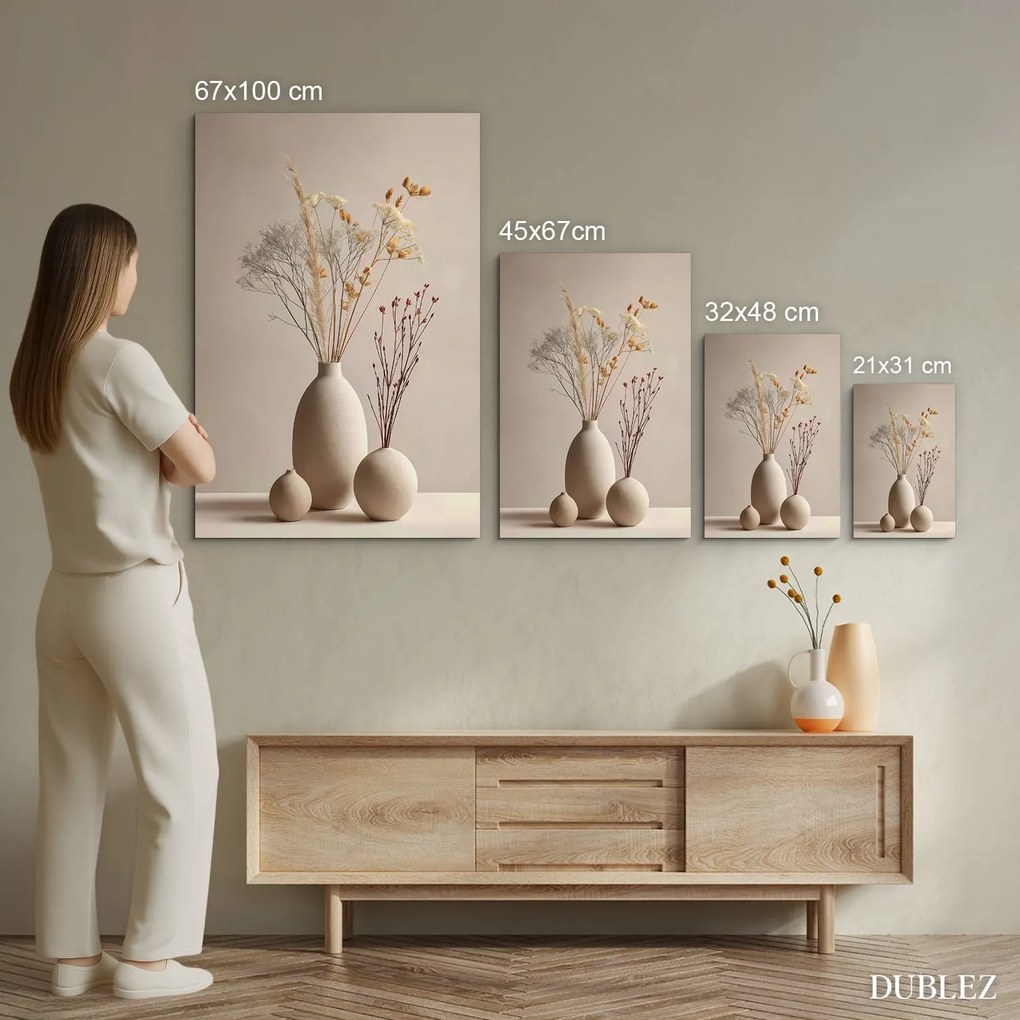 DUBLEZ | Minimalistický obraz květin | UV tisk, Premium