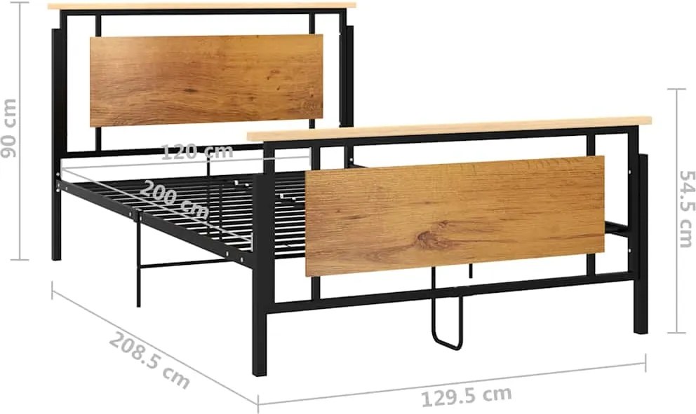 Rám postele kov 120 x 200 cm 324871
