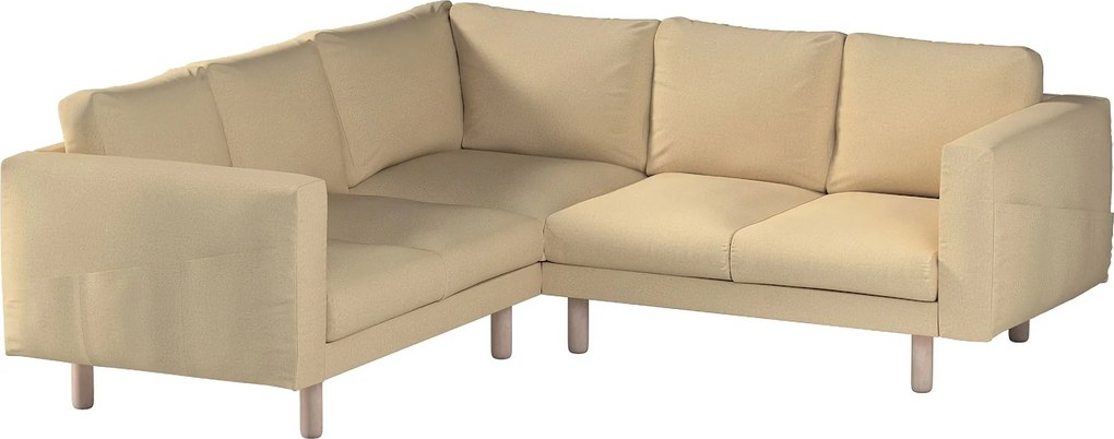 Potah na pohovku IKEA Norsborg rohová 4-místná barva béžová látka lesklé, pletený vzor