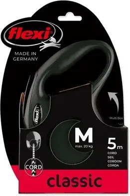 Flexi Classic M lanko 5m černé / Vodítko