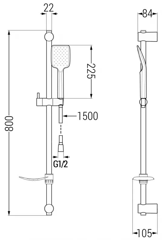 Mexen Zero DF62 vanová sada, Černá - 7113DF62-70