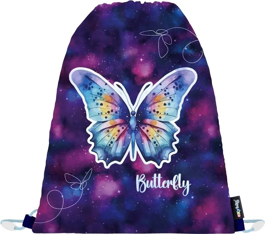 Oxybag PREMIUM - školní set Motýl 3 ks: aktovka, penál, sáček