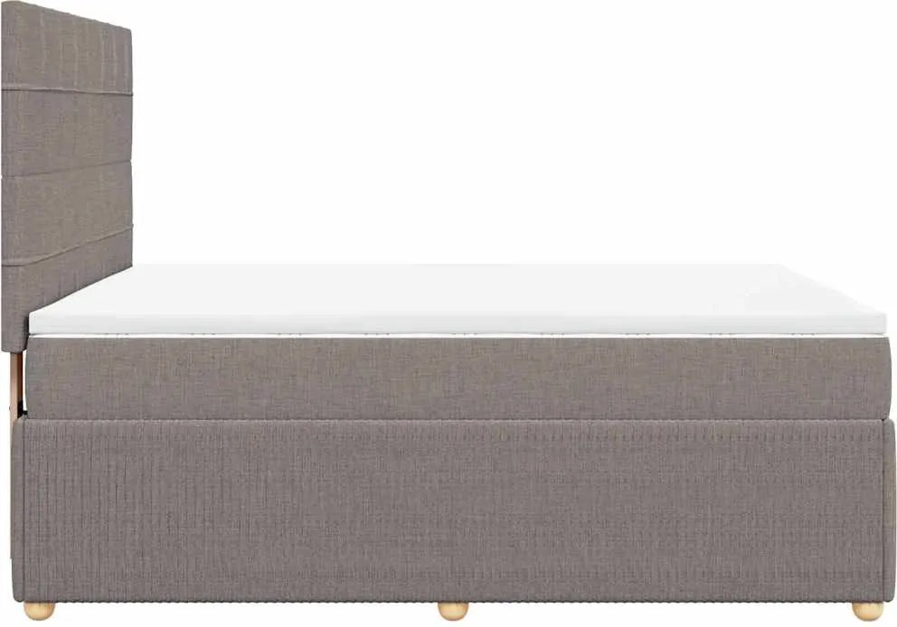 Box spring postel s matrací taupe 140x200 cm textil 3292083