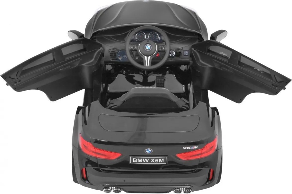 Ramiz Dětské elektrické autíčko BMW X6M lakované - černé SUV + dálkové ovládání