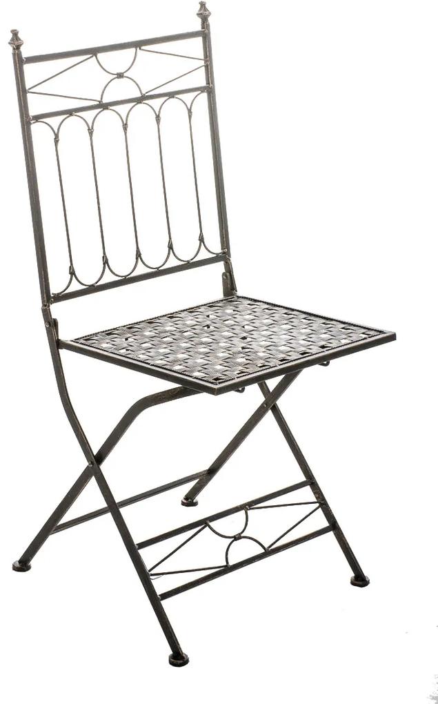 Skládací kovová židle Asina - Bronzová