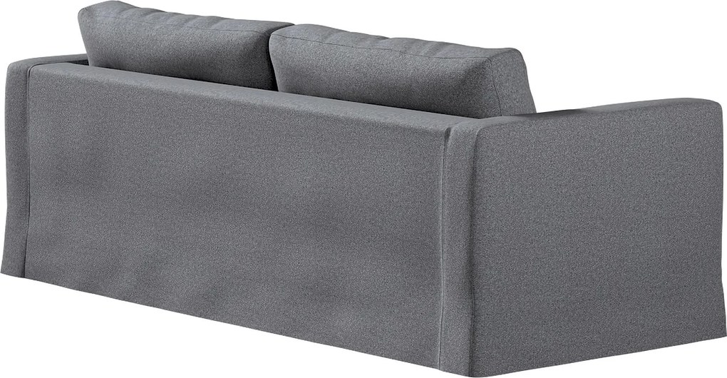 Potah na pohovku IKEA Karlstad 3-místná, nerozkládací, dlouhý barva šedá látka pletený vzor