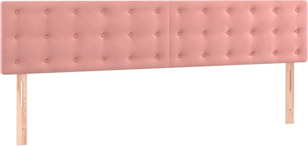 Box spring postel s matrací růžová 160x200 cm samet 3141556