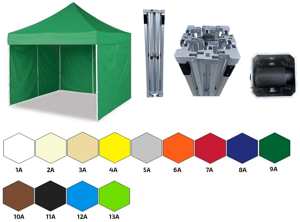 NŮŽKOVÝ PARTY STAN 2x2 m TENTino OCTAGON Barva: 10A - HNĚDÁ