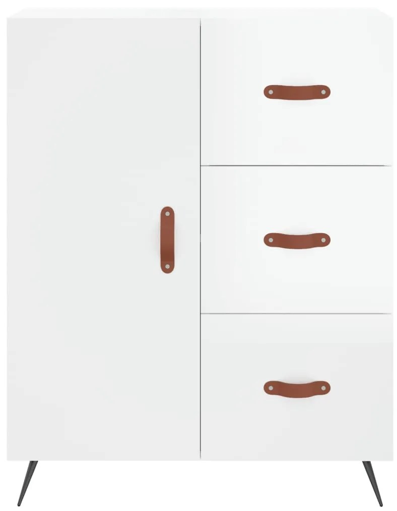 Skříň highboard lesklá bílá 69,5 x 34 x 180 cm kompozitní dřevo - Default Title