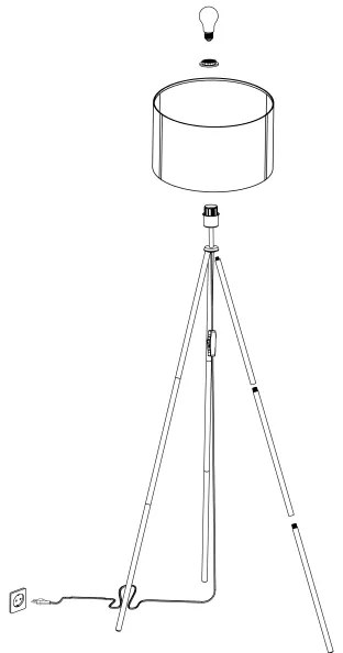 Eglo 43556 - Stojací lampa ARNHEM 1xE27/40W/230V