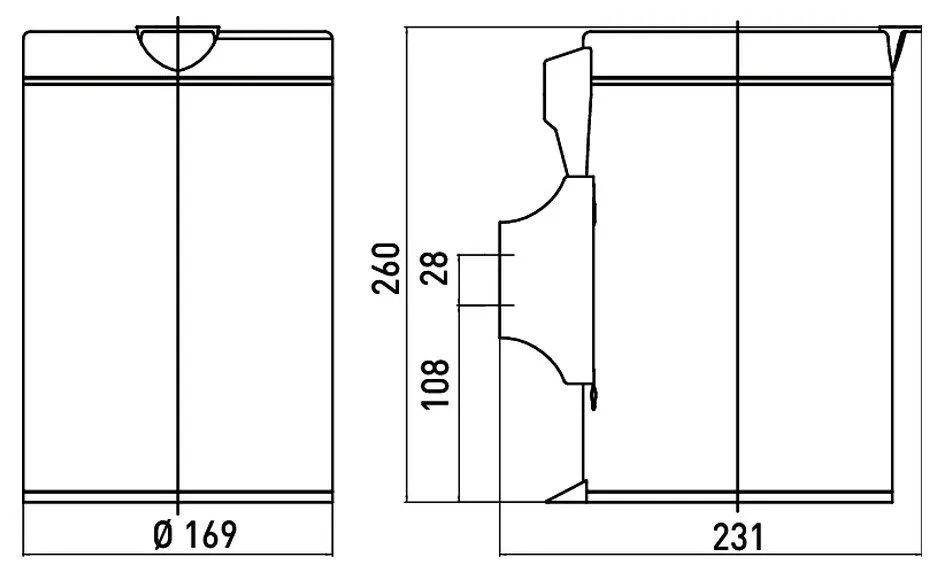 Emco System 2 - Odpadkový koš s krytem, nerezová ocel 355300100