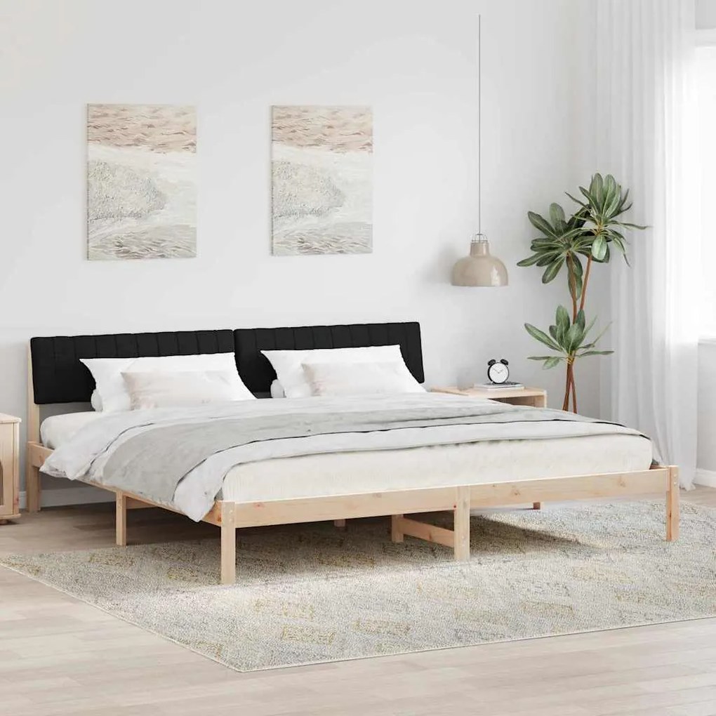 Rám postele Hnědo-černá 200 x 200 cm Masivní borovicové dřevo 3394350
