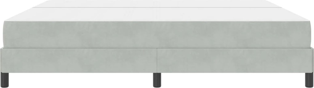 Postel s boxspringem s matrací Světle šedá 200 x 200 cm textil 3398713