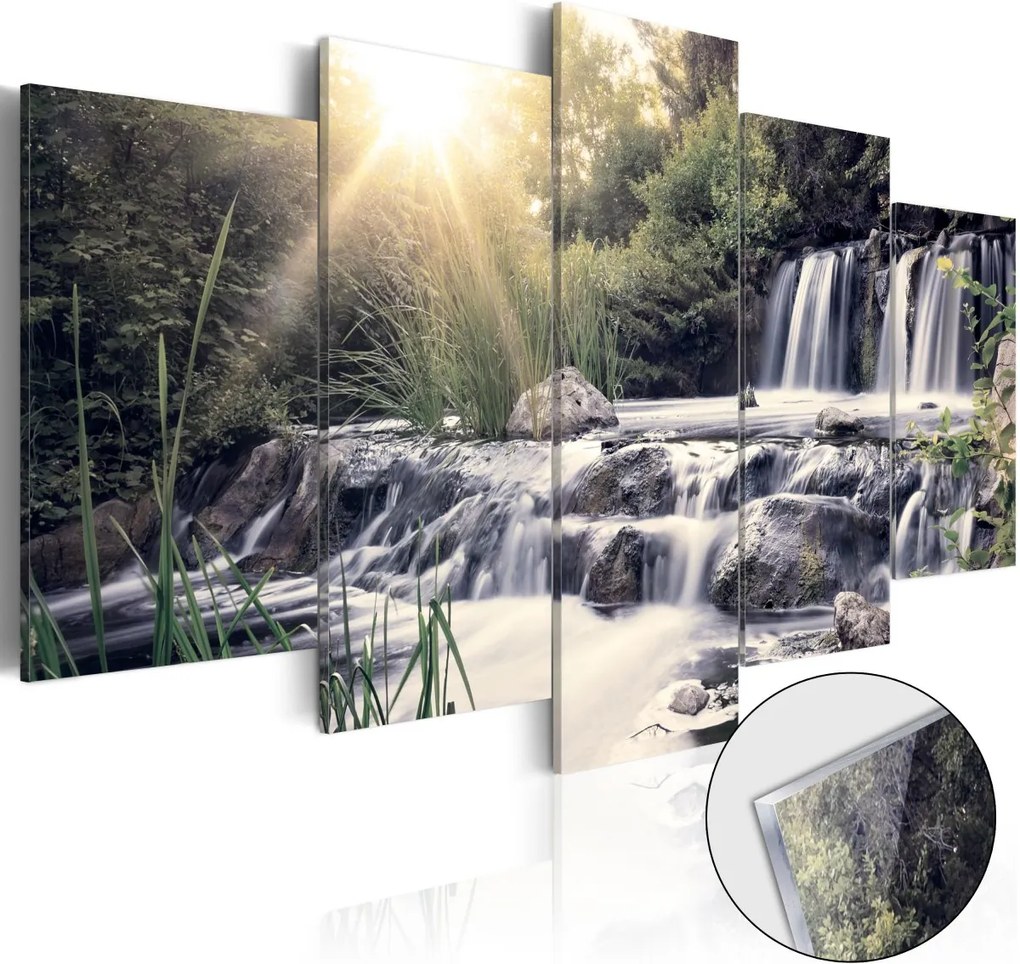 Obraz na akrylátovém skle - Waterfall of Dreams [Glass] - 100x50
