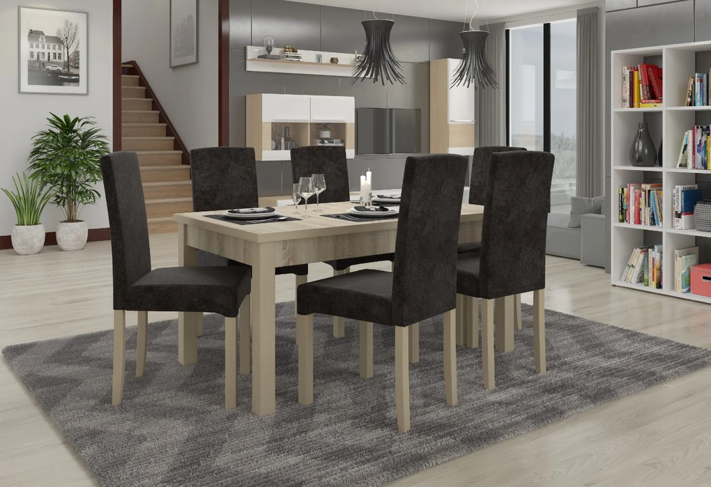 ADRK Furniture Sada stolu s židlemi RODOS 56 SE-ROD-56-S-B124