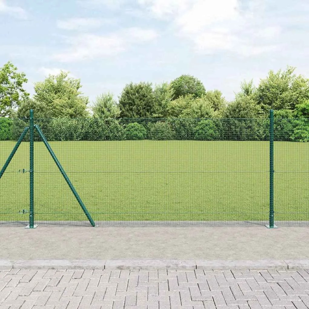 Svařovaná drátěná plotina s betonovou základnou 25 x 0,8 m 3352432