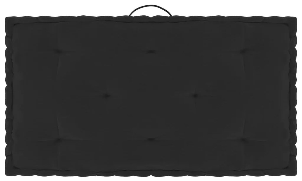 324682 vidaXL Poduška na nábytek z palet černá 73 x 40 x 7 cm bavlna