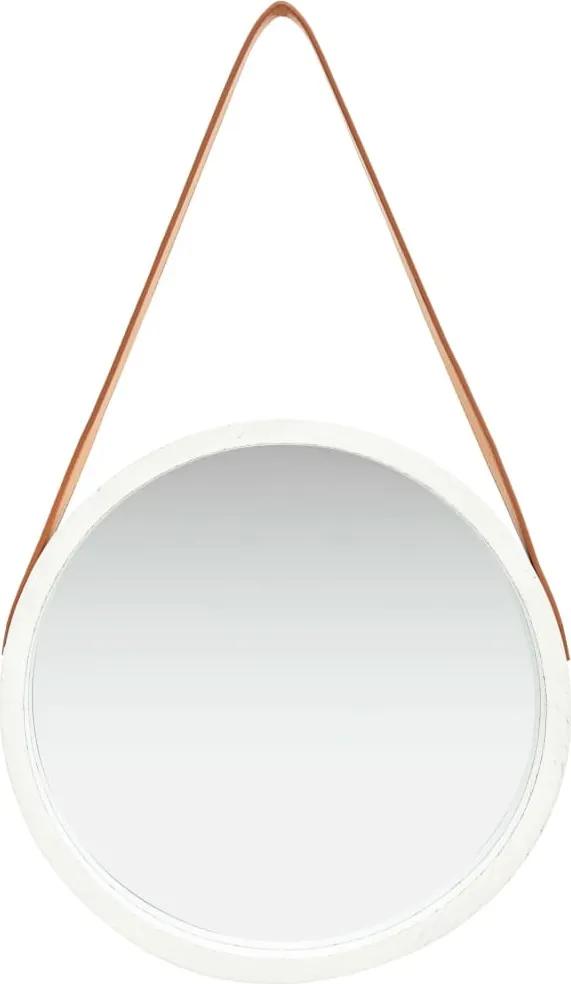 vidaXL Nástěnné zrcadlo s popruhem 40 cm [320360] Barva: Černá