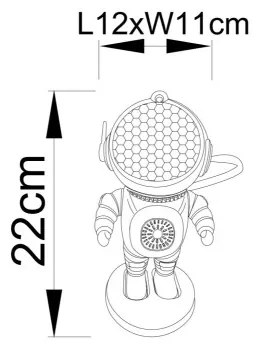 Globo 28084 - LED RGB Stolní lampa COSMO LED/6W/5V kosmonaut bílá