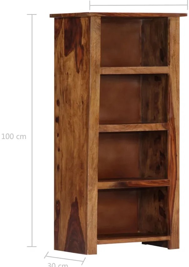 vidaXL Marketos Regál na knihy 50 x 30 x 100 cm masivní dřevo