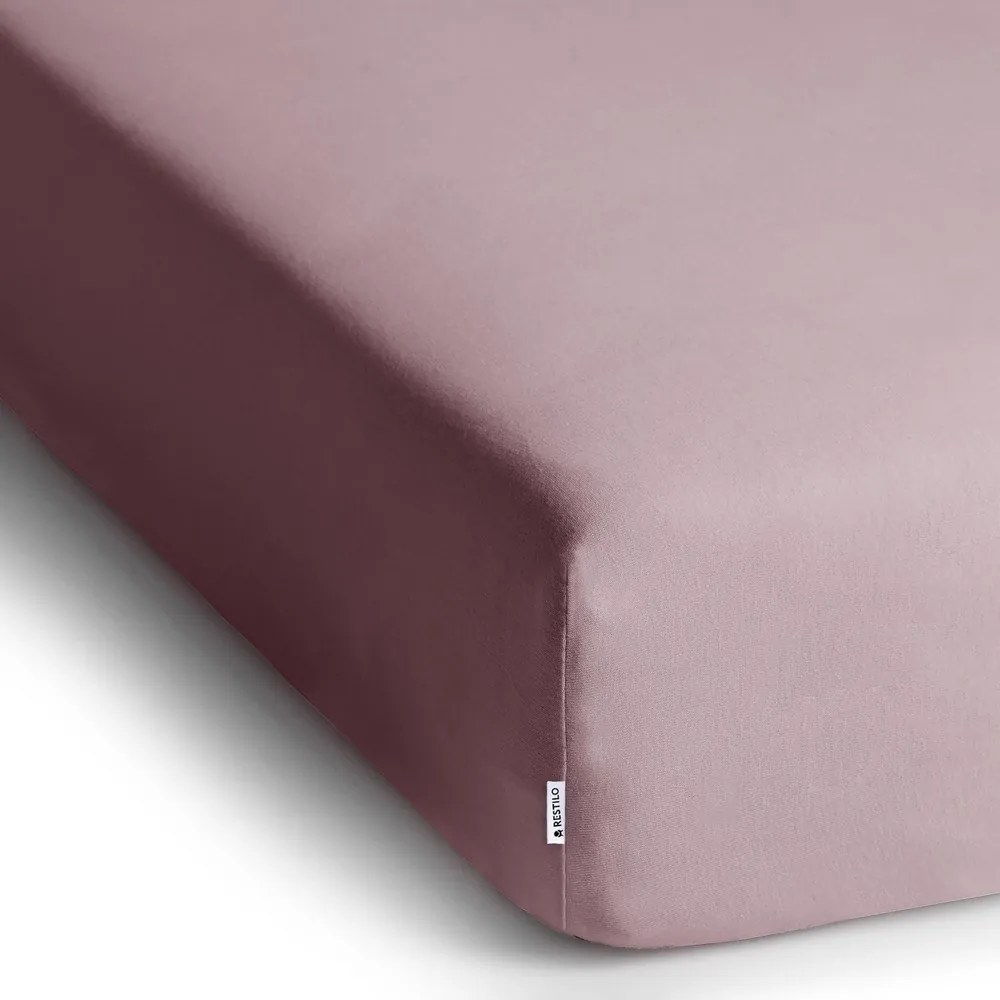 Napínací prostěradlo starorůžové jersey 160x200 cm Amber – Restilo