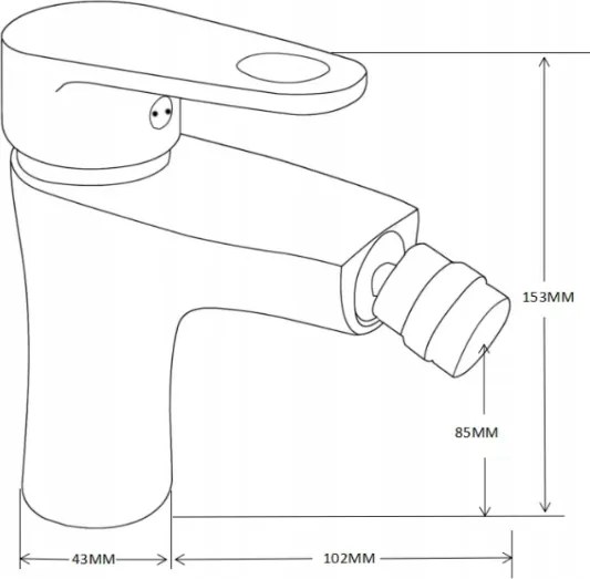 Mexen KAMA - Bidetová baterie, černá, 72520-70