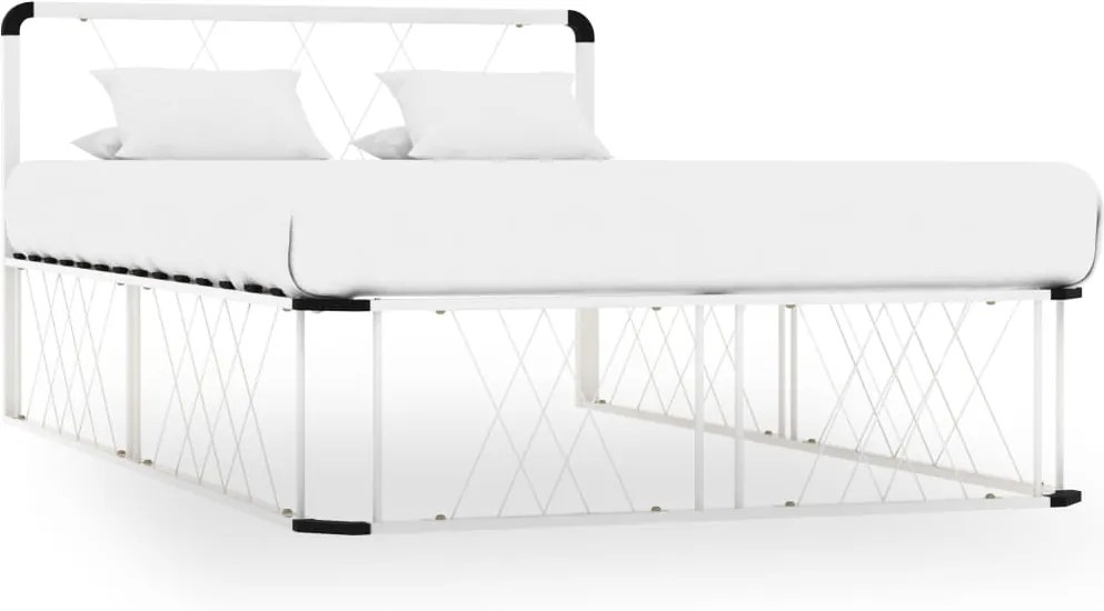 Rám postele Lusk - bílý kov | 120 x 200 cm