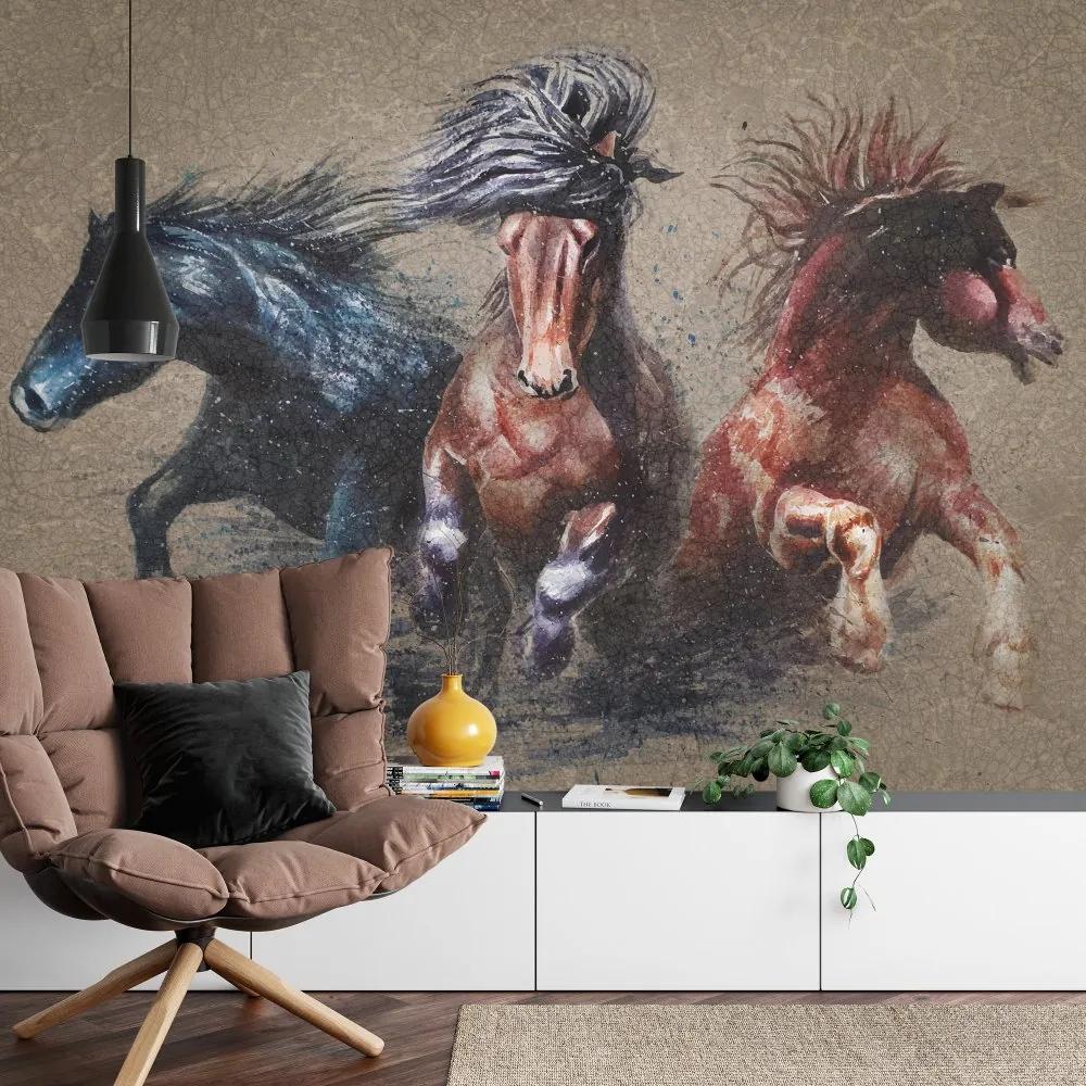 Fototapeta Tři Běžící Koně Samolepící tapety 270x180