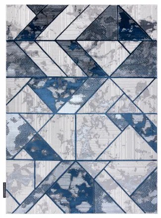 Moderní koberec DE LUXE 632 Geometrický Strukturální krém / tmavě m velikost 200x290 cm | krásné koberce cz