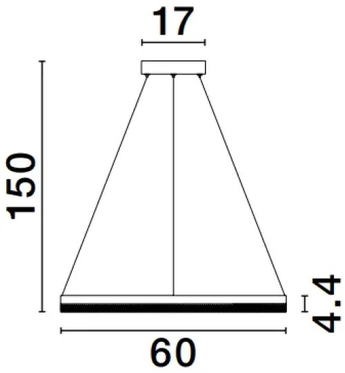 LED lustr Adria 60 černé