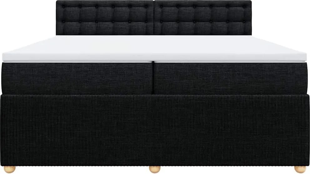 Box spring postel s matrací černá 200x200 cm textil 3287579