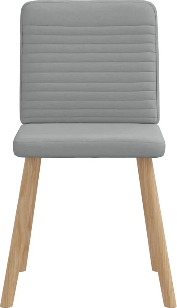 Jídelní židle 4 ks světle šedé textil 3315244