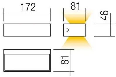 Redo 90153 - LED Venkovní nástěnné svítidlo LAMPRIS 1xLED/9W/230V IP65