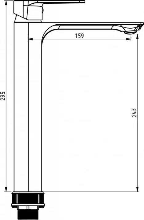 Mexen Alexa - Vysoká umyvadlová baterie, Zlatá, 71210-50