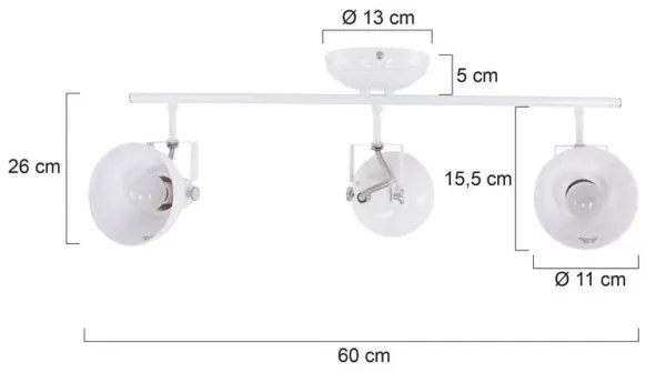 Reality - Bodové svítidlo GINA 3xE14/40W/230V bílá